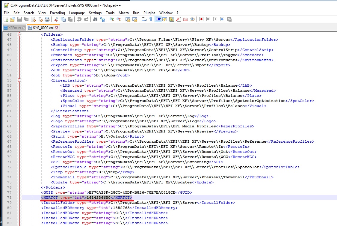 Fiery XF 7 Server not starting with error: "Open Ticket Container ...